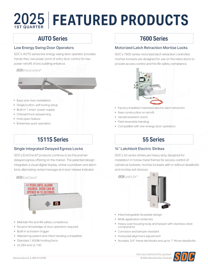 SDC Electric Strikes, Magnetic Locks, Electric Door Locksets