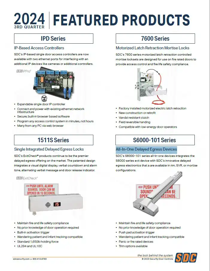 SDC Electric Strikes, Magnetic Locks, Electric Door Locksets